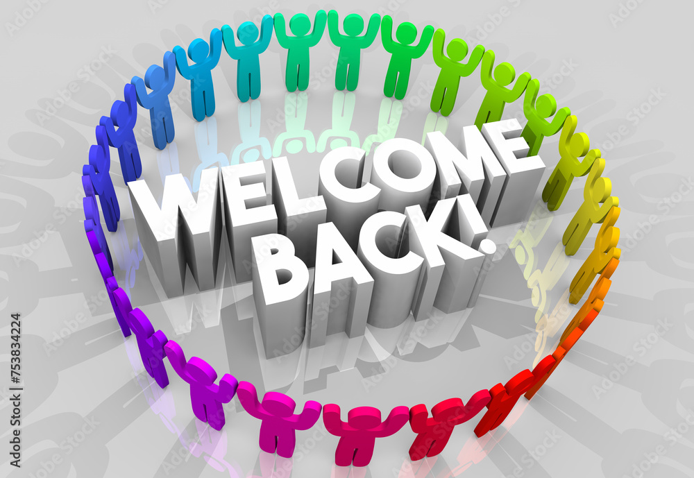 Welcome Back to the Team Rejoin Group Thanks for Returning Words People ...