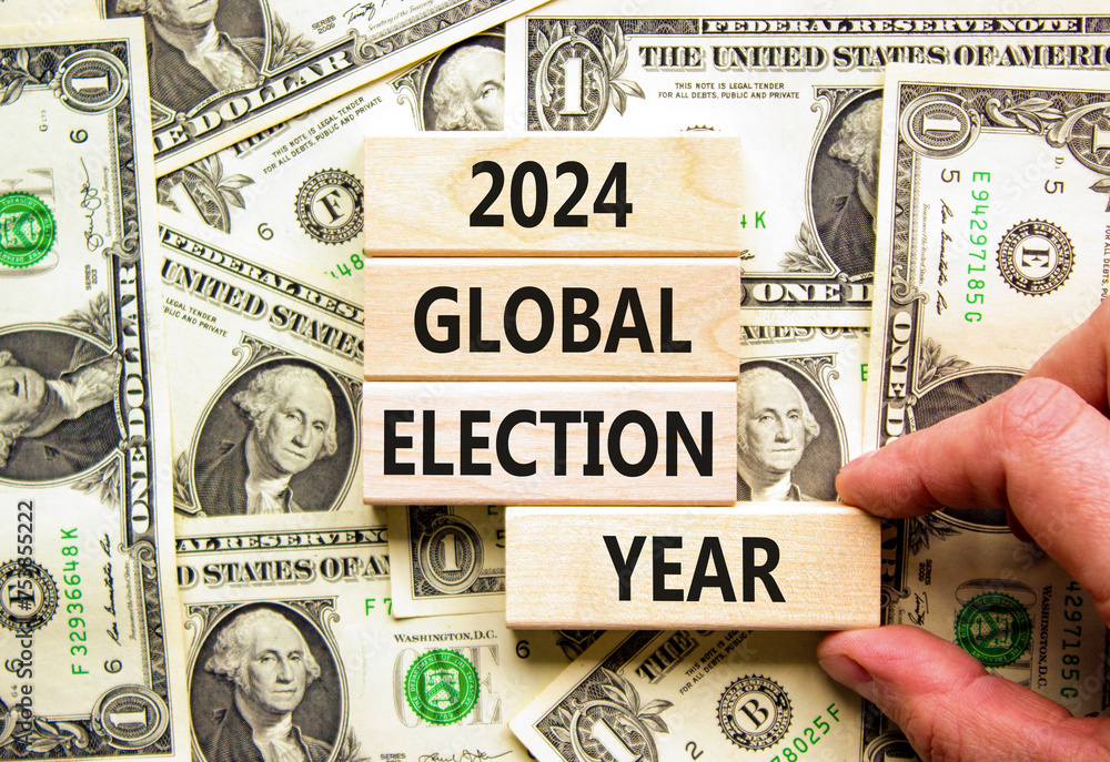 2024 global election year symbol. Concept words 2024 global election ...
