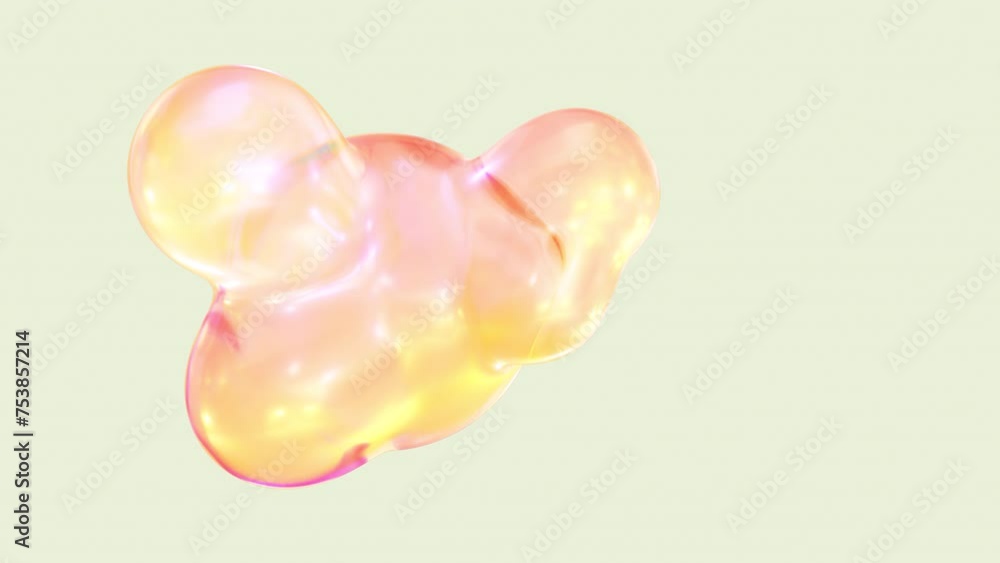 Transforming liquid blobs in a metaball animation. 3D Abstract Colorful Metaballs in the ...