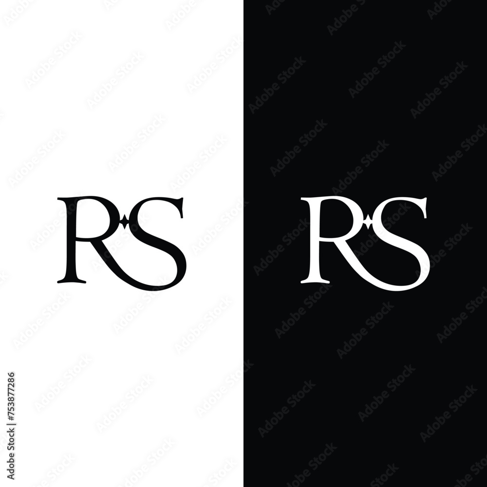 RS lettermark logo , unique RS logo in circle modern rs logo in black ...