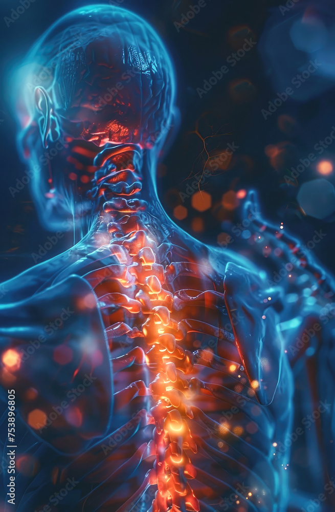 Human anatomy, body and bones medical problems with the spine and ...