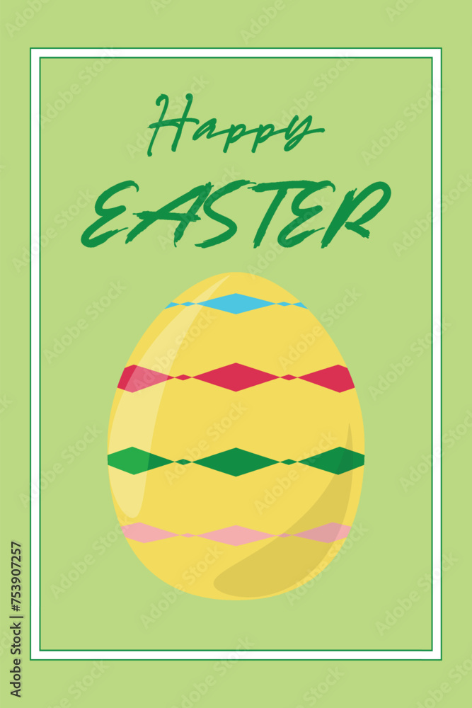Vecteur Stock Happy Easter vertical banner poster greeting card Design ...