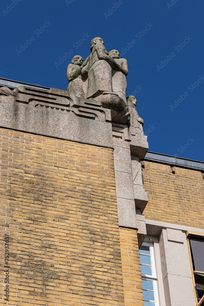 Monumental building (1922) Berlage Lyceum, secondary school named after ...