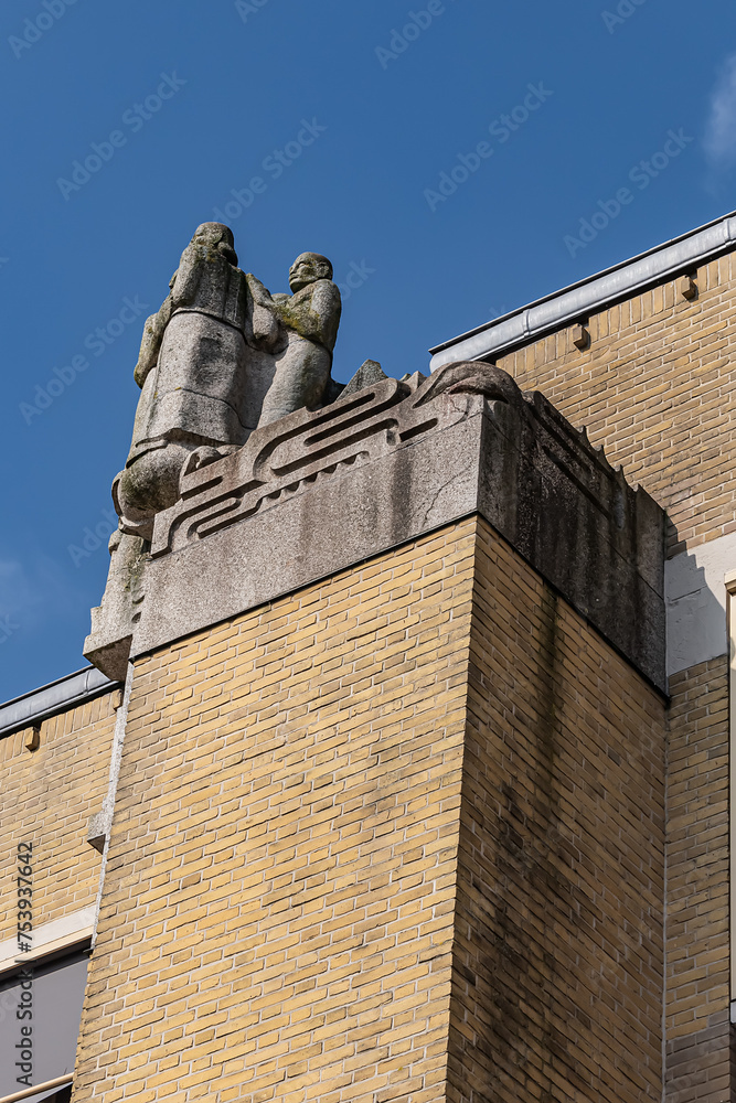 Monumental building (1922) Berlage Lyceum, secondary school named after ...