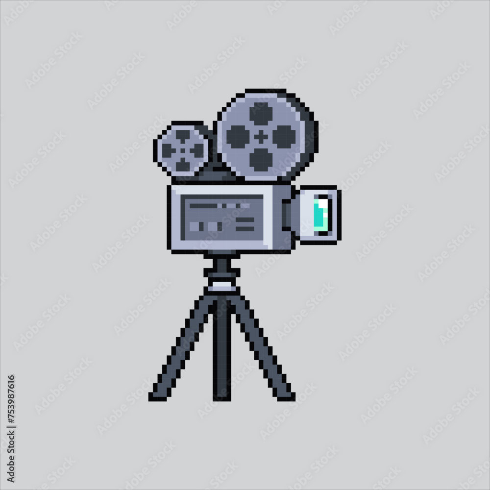 Pixel art illustration Cinema Projector. Pixelated Cinema Projector ...