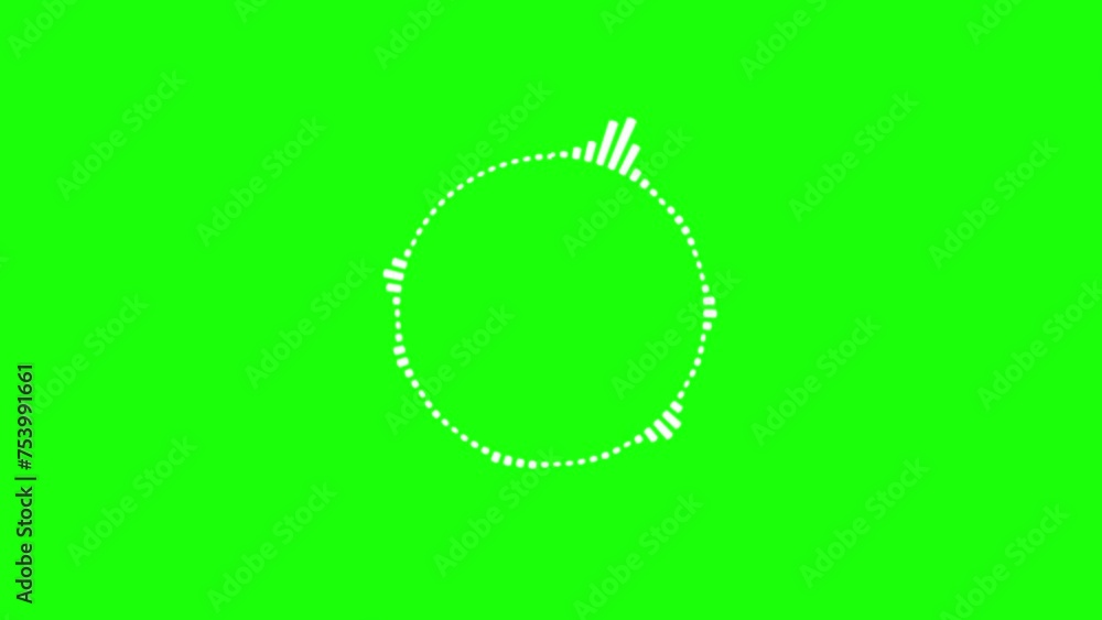 audio wave or frequency digital animation green screen, Audio Reaction ...