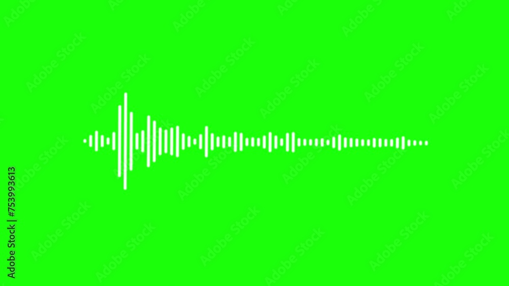 audio wave or frequency digital animation green screen, Audio Reaction ...