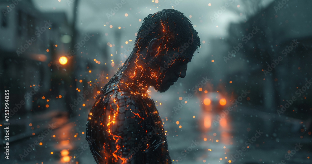 the concept of augmented reality by crafting a mesmerizing 3D render ...