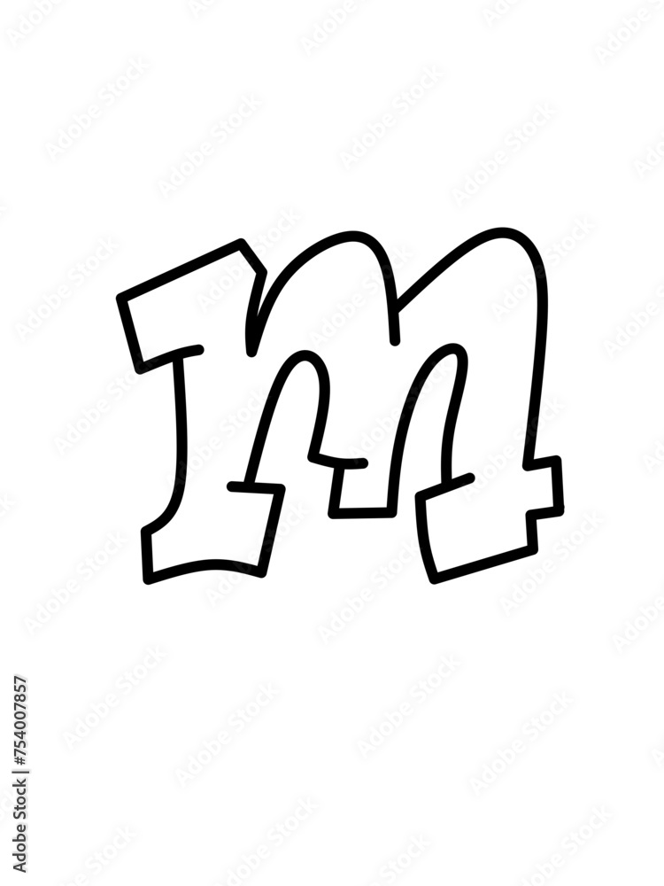 Printable Graffiti Bubble Letters Alphabet Stock Vector | Adobe Stock