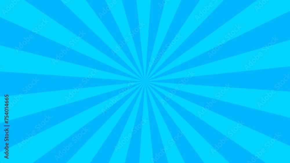 Sunburst background. Sunbeam animation in 4k. Sun rays in blue ...