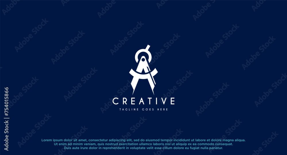 Company Name Logo Design For Precision, accure, geometry, compass ...