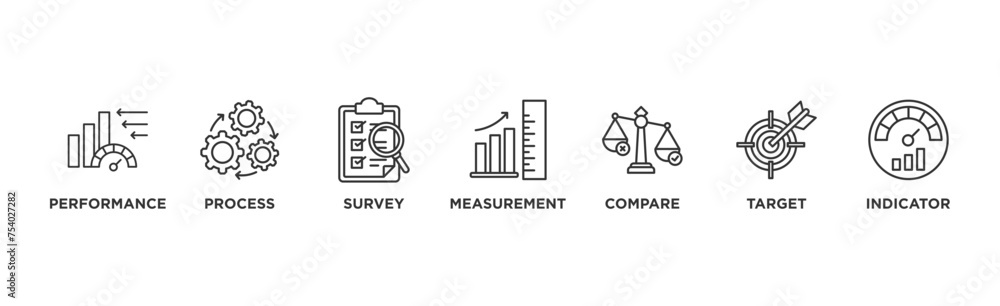 Benchmarking banner web icon illustration concept for the idea of ...