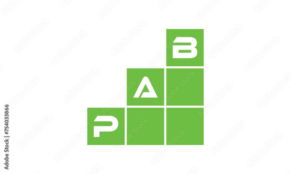 PAB initial letter financial logo design vector template. economics ...