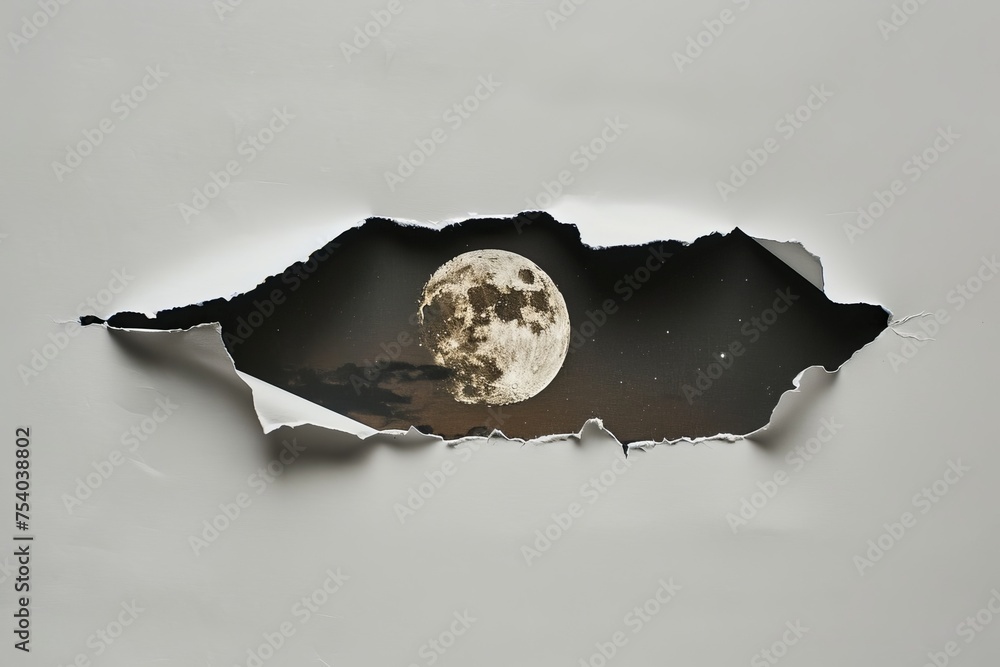 celestial wonder emerges from the darkness: a crescent moon glimpsed ...