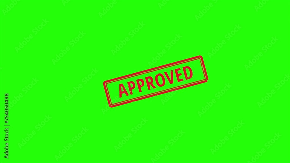 Approved stamp sign, on green screen background In 4K Resolution ...