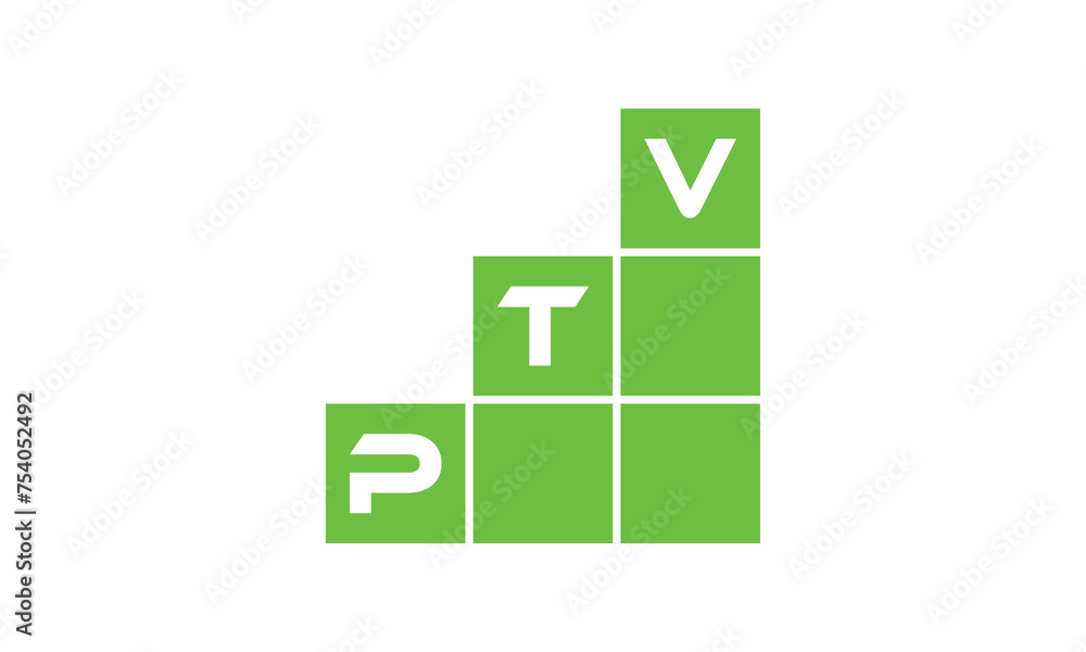 PTV initial letter financial logo design vector template. economics ...
