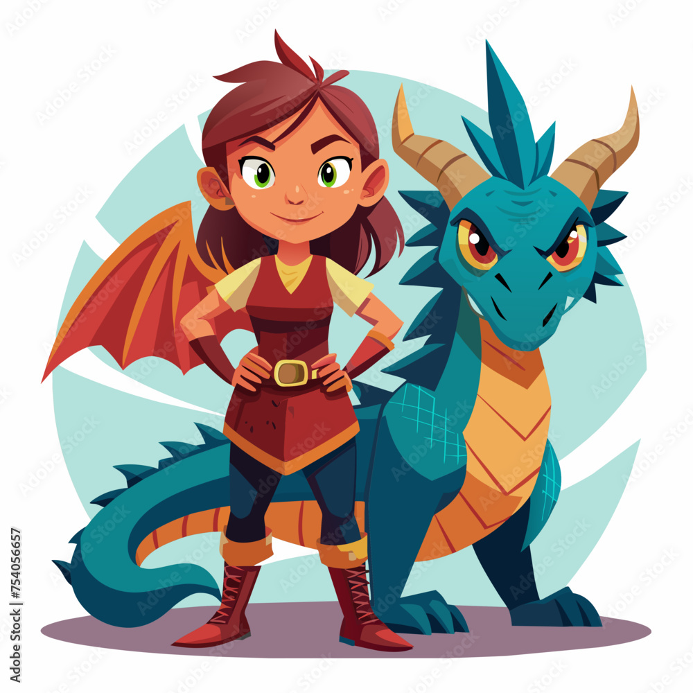 Born to Roar Girls with Grit and Dragons by Their Side - Illustrate a ...