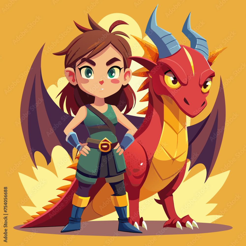 Born to Roar Girls with Grit and Dragons by Their Side - Illustrate a ...
