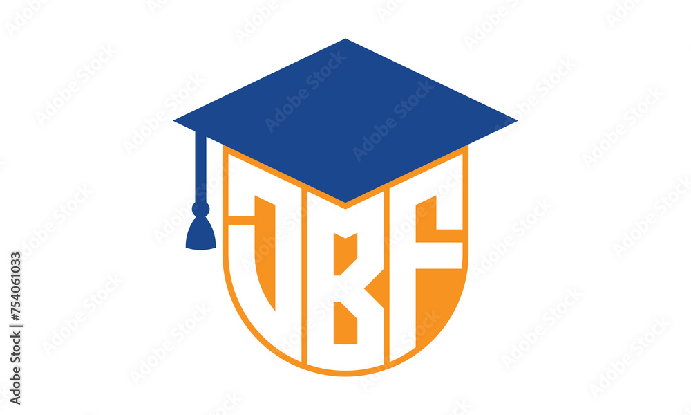 DBF initial letter academic logo design vector template. school college ...
