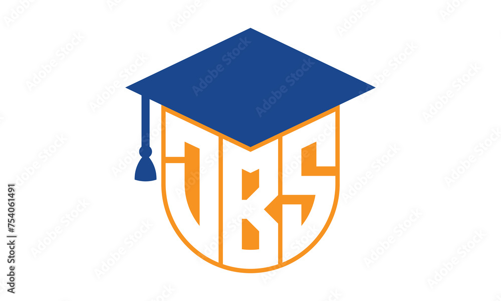 DBS initial letter academic logo design vector template. school college ...