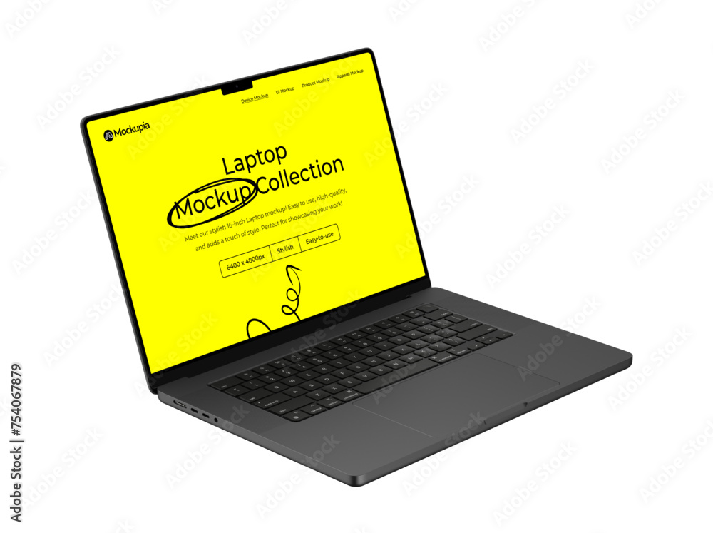 Laptop Mockup | Fully Editable File, Replaceable Screen, Separated ...