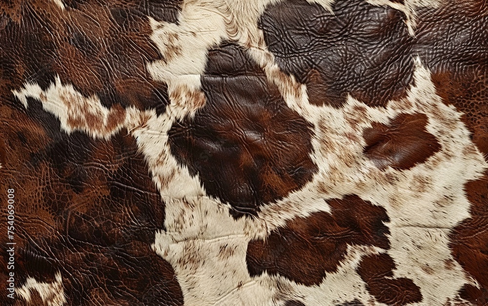 Cowhide brown skin texture seamless pattern background, tile. Printing ...