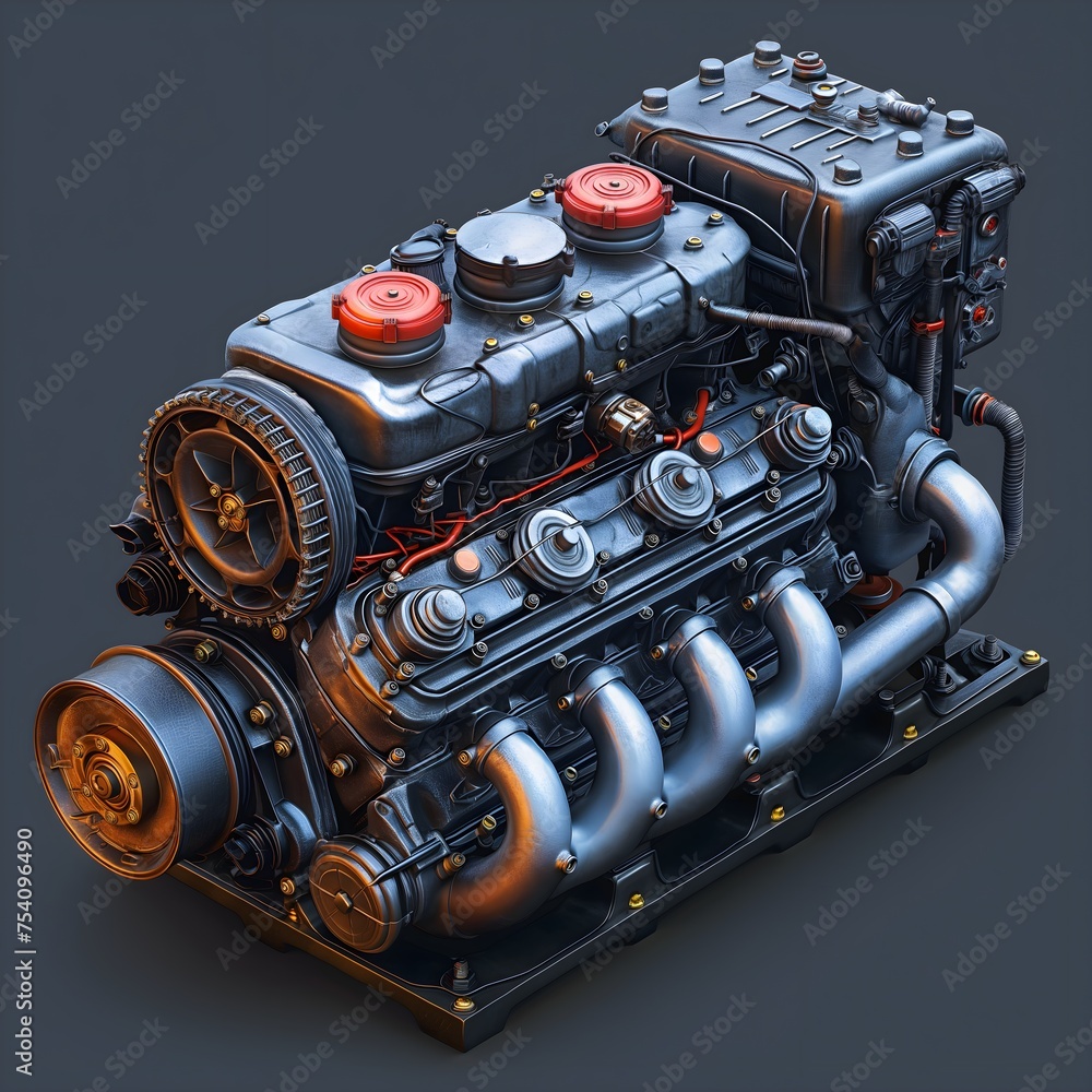 Piston engine . Illustration On The Theme Of Industry And Industry ...