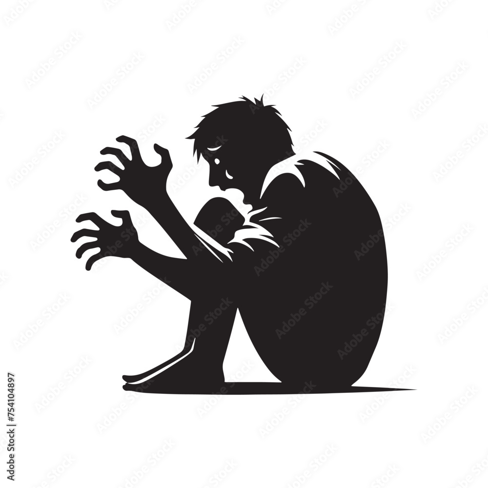 Achieving Visual Impact: Integrate the Scared Expression Silhouette ...