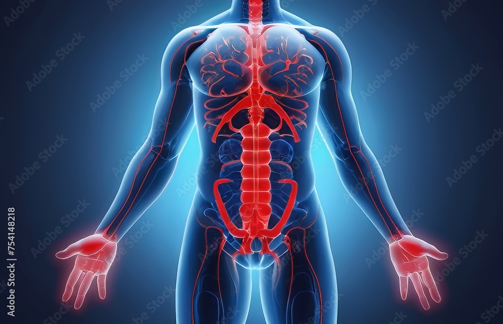 human body blueprint x ray Stock Illustration | Adobe Stock