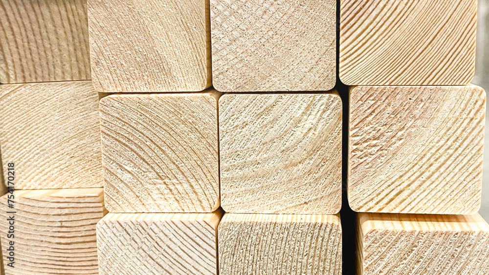 A stack of wooden blocks with a red background. The blocks are all ...