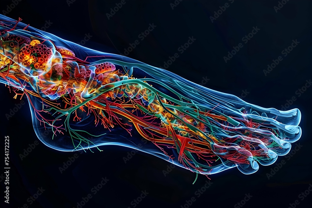 Creative MRI image showing a cross-sectional view of the sole of a ...