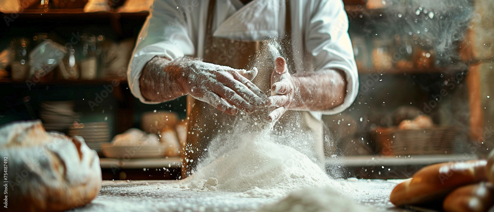 Realistic and vivid portrayal of an artisan baker in one of the worlds ...