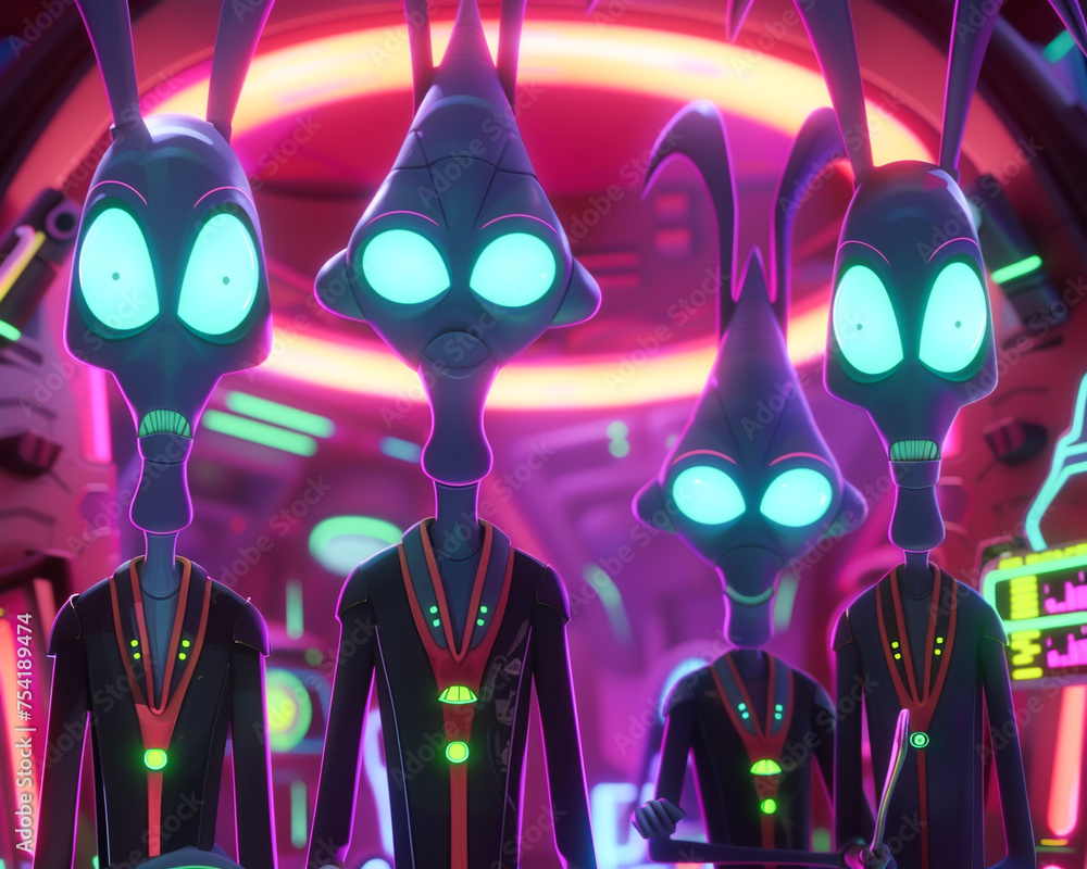 In a vivid full HD cartoon a secret society uses neon and stone tools ...
