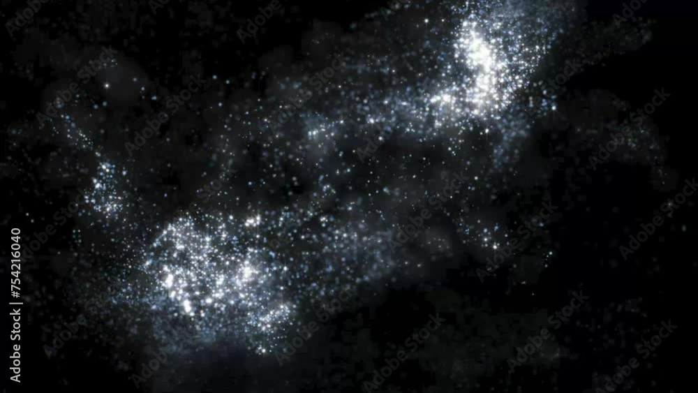 Particles Flow Moving Background. fast energy flying wave line with ...