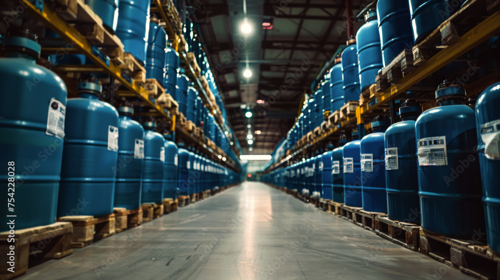 Warehouse storage of gas cylinders ensuring safety and regulation ...