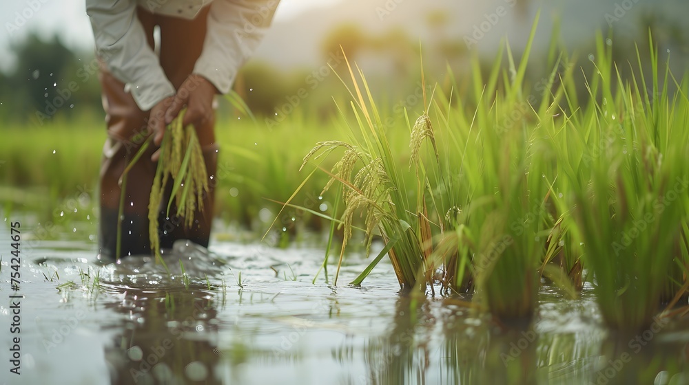 Thailand. Rice terraces agricultural sceneries. Rice fields with asian ...
