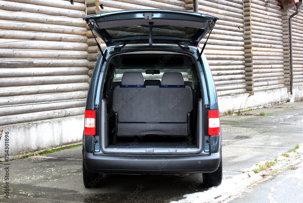 The car is ready to load luggage. Clean trunk wagon car. Modern wagon ...