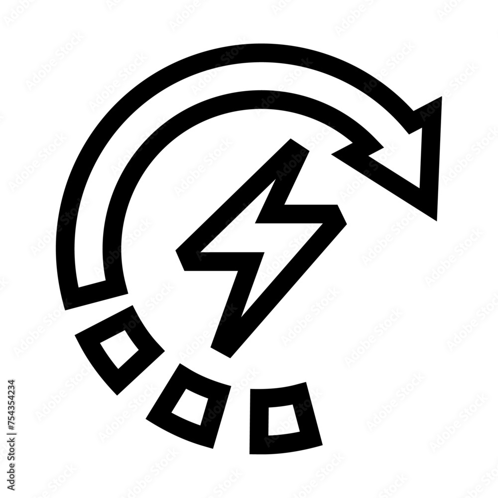 Icono de cargando. Recargar, carga rápida, cargando dispositivo ...