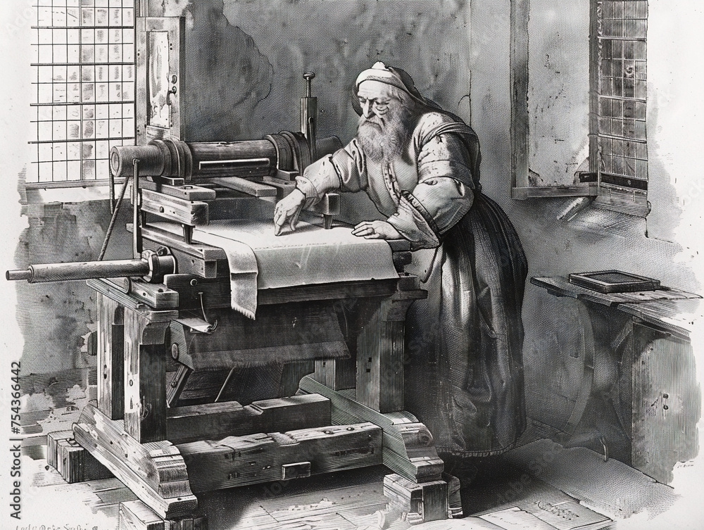 Revolutionary moment captured as Gutenberg demonstrates his ...