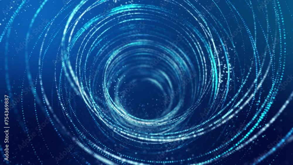 DOF glow blue particles, animation featuring glowing particles that ...