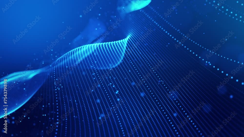 looped background. Futuristic Motion Design with Glowing Particles ...