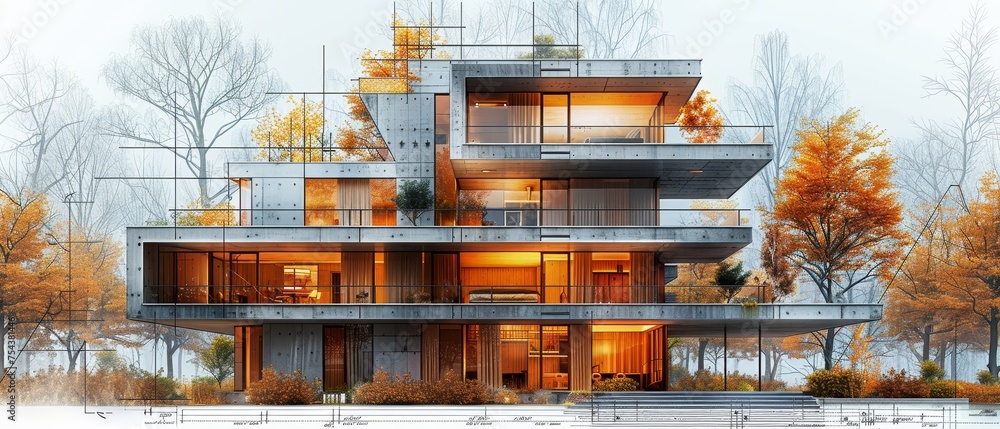 Design concept of a smart building. Engineering of smart building's ...