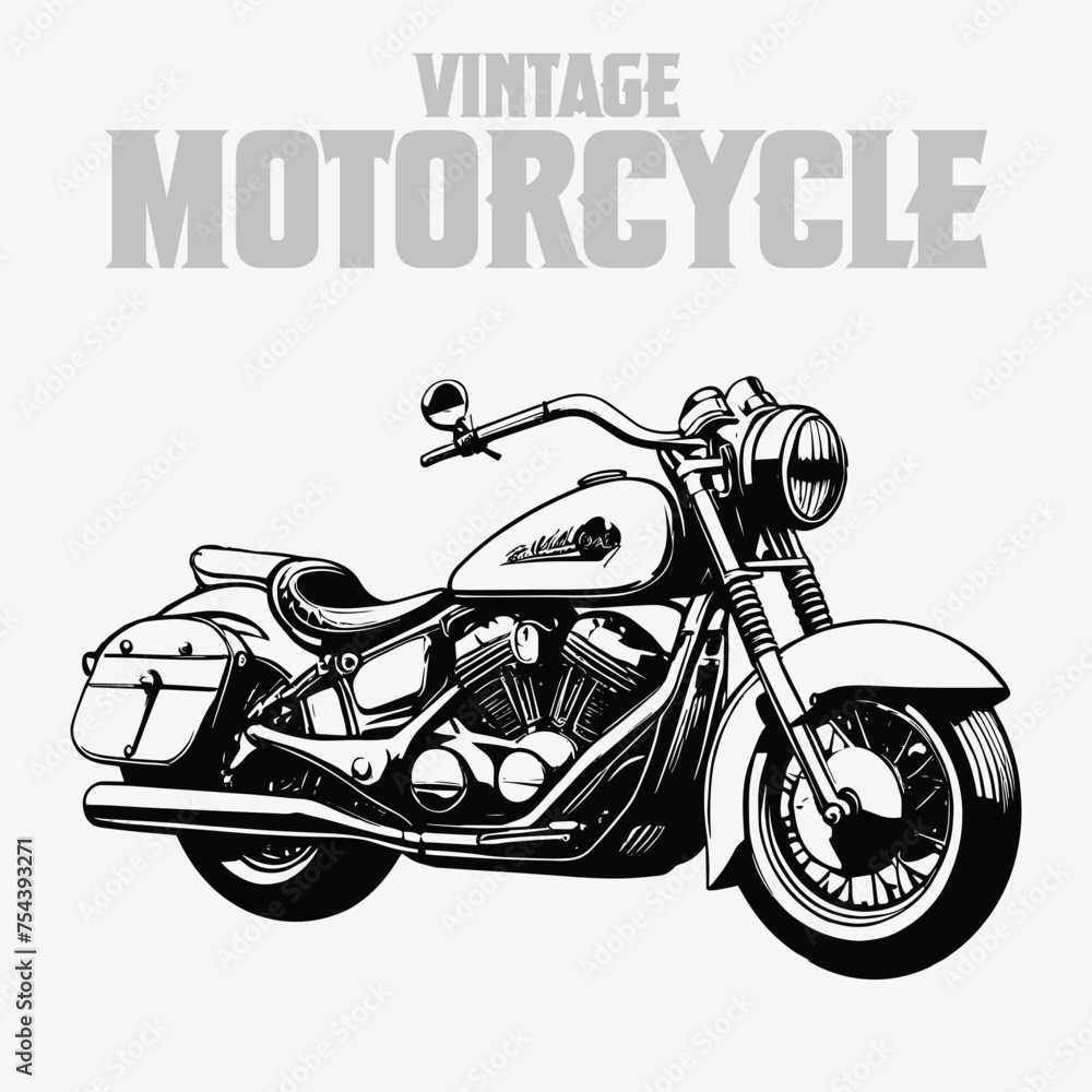 Vintage old motorcycle black vector. motorcycle silhoutte vector, bike ...