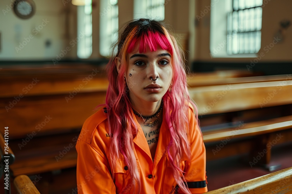 A picture of a female dangerous serial killer, a criminal woman ...