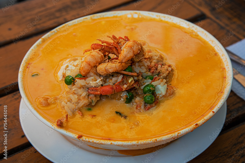 Peruvian Chupe de Camarones is a rich and flavorful shrimp chowder that ...