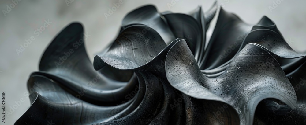 Detailed view of an object coated with an ultra-black material ...
