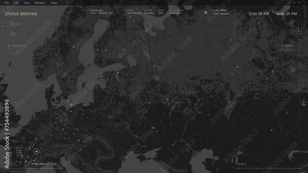 Airport navigation radar tracking the international flights. Airport ...