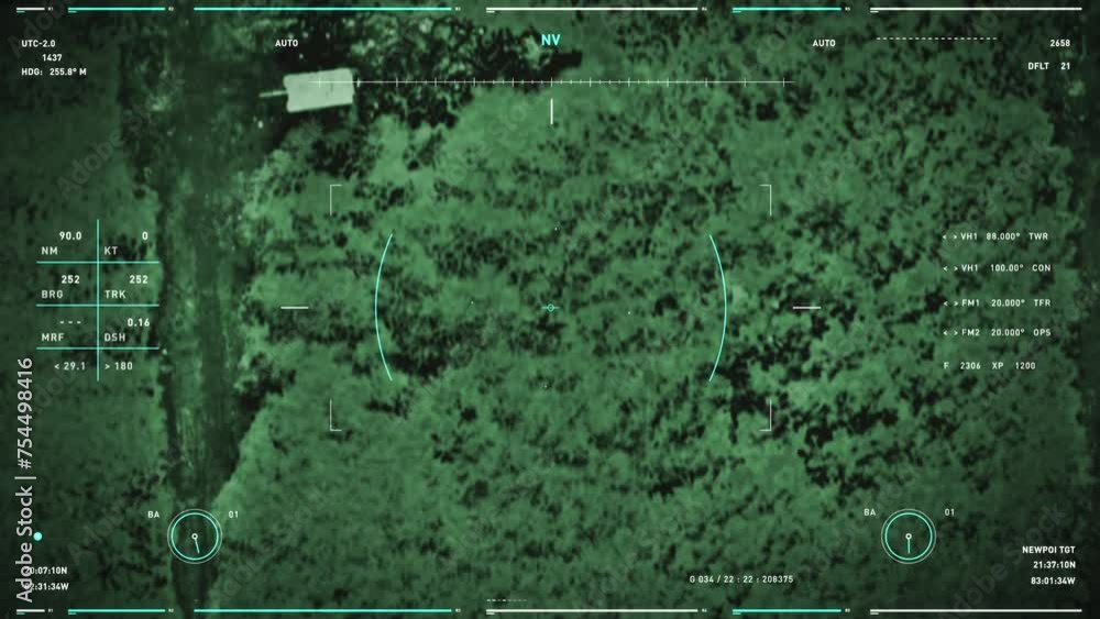 Helicopter Weapon Shoots At Enemy Combat Tank. Army Conflict Animation ...