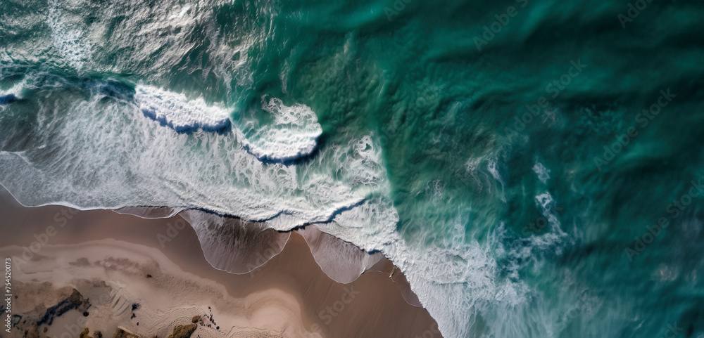 Capturing the Serene Essence of Ocean Waves from Above: Aerial ...