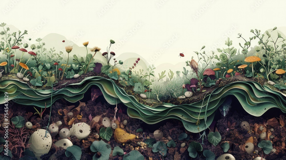 Here is the sentence you provided: "A visualization of soil organisms ...